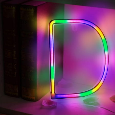 Decorative Lamp, 22X17X2cm D-Shape Led Lamp D-Shape LED Light, Soft And ...