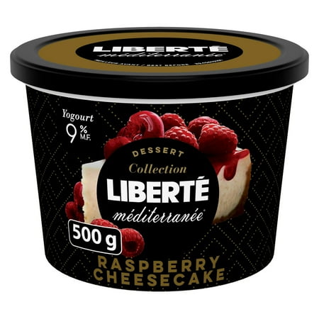 Liberté Méditerranée 9% Yogurt, Raspberry Cheesecake, 500 g, 500 g ...