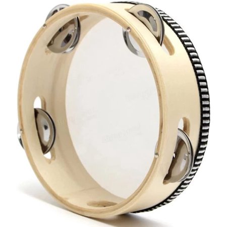 Adults Hand Held Tambourine,Metal Jingles Percussion, with 5 Pairs ...