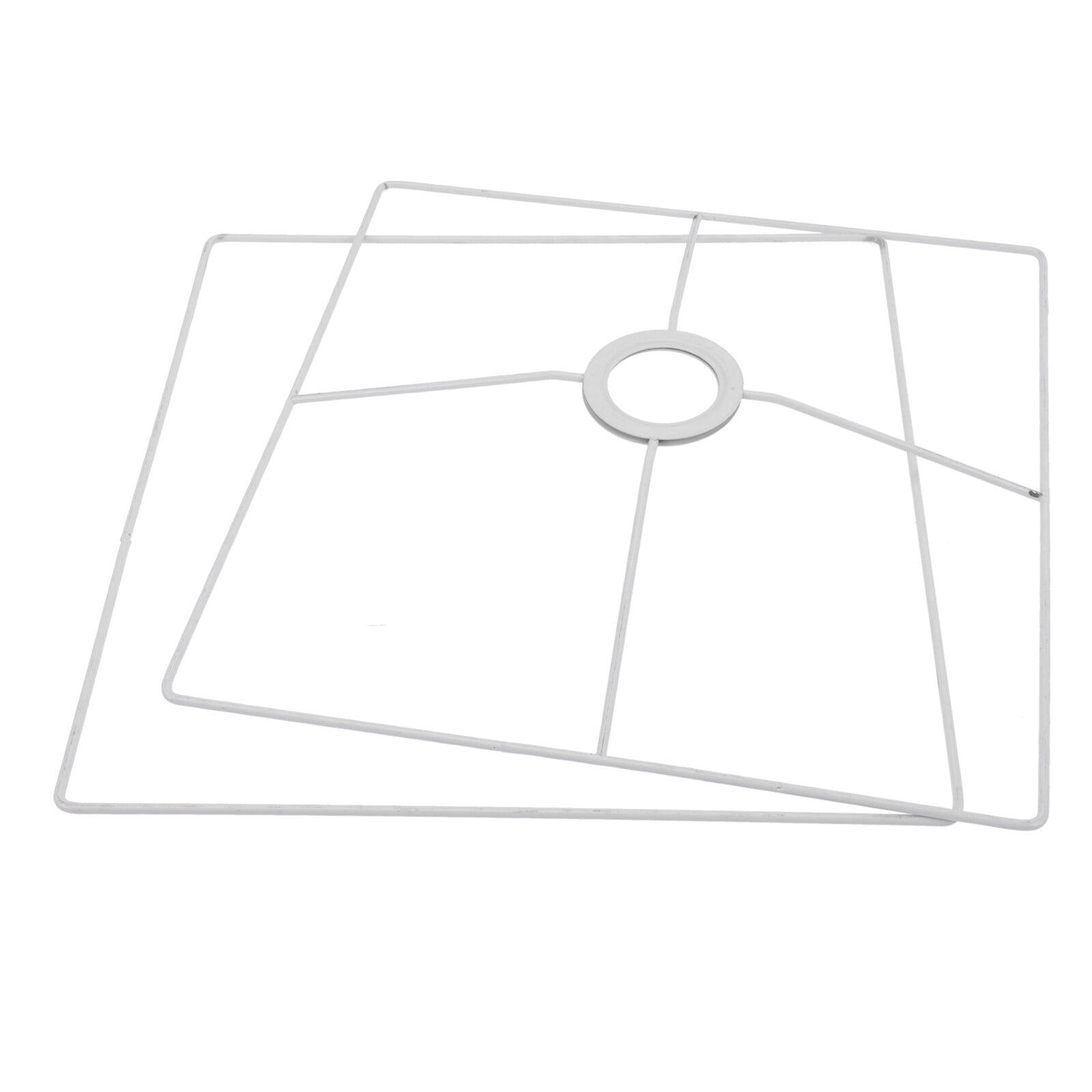 Lampshade Frame Iron 30cm Shade Ring Fitter Square E27 Socket Lamp ...