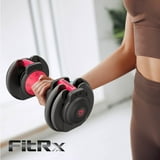 Free Shipping! FitRx Adjustable Dumbbells 25lb SmartBell Set with 9-1 ...