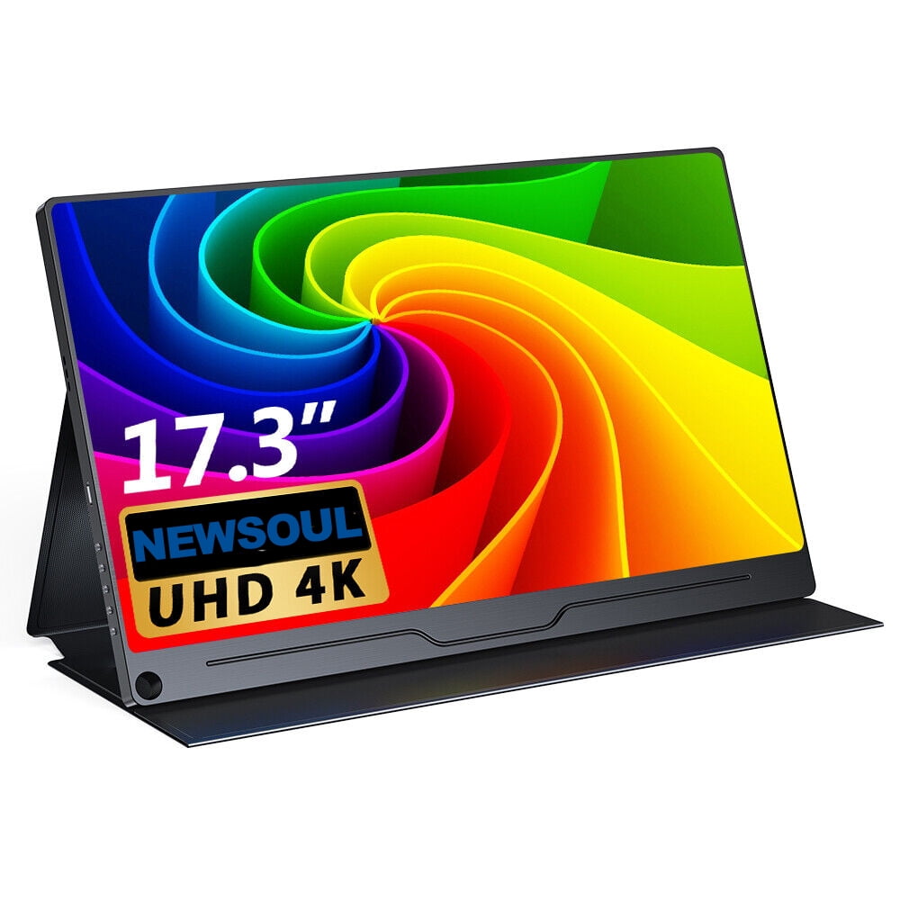 Portable Monitor 4K 17.3" IPS 3840X2160 USB C Monitor External Screen ...