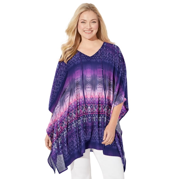 Women's Plus Size Poncho Apparel