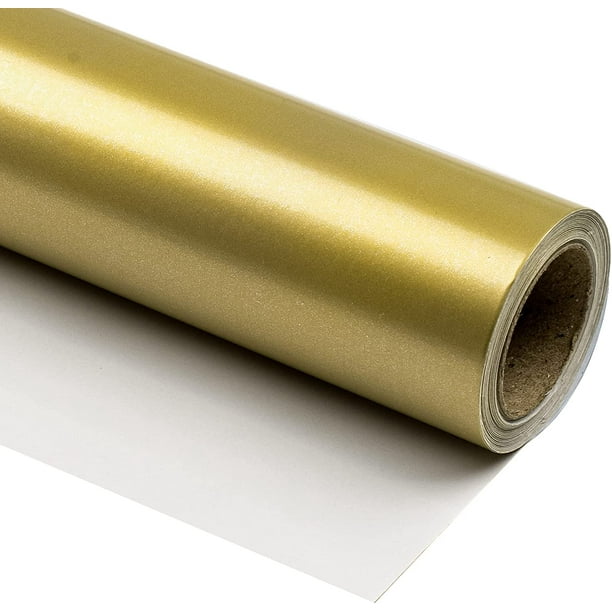 WRAPAHOLIC Wrapping Paper Roll - Mini Roll - 17 Inch X 33 Feet - Gold ...