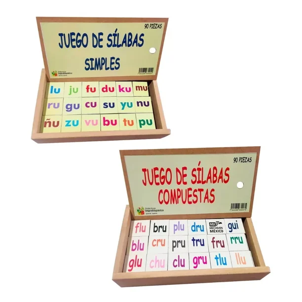 Juego De Mesa Sílabas Simples + Sílabas Compuestas Didáctico | Walmart ...