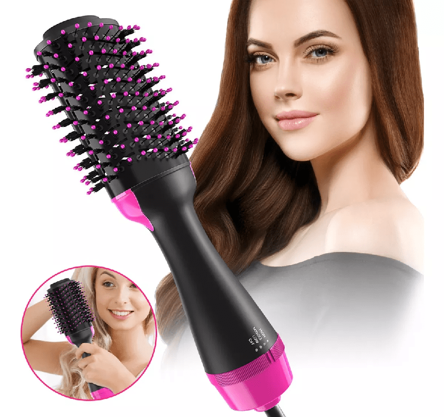 Cepillo Secadora Cabello Eléctrico BLOOSOM Alisador Rizador 3 En 1 ...