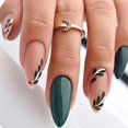 12 Packs 288 Pcs Press on Nails Medium and Short- OPkssnails Black ...