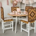 Brown Bohemia Turkish Pattern Chair Back Covers Set of 4, Retro Ethnic ...