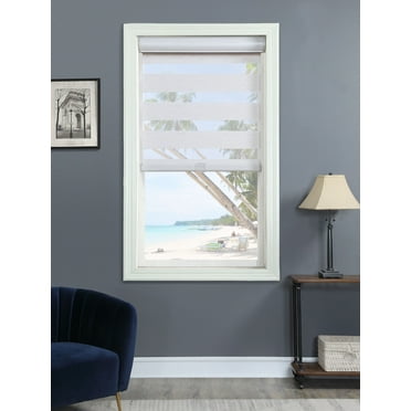 Achim Cordless Celestial Sheer Double Layered Window Shade (White, 29 ...