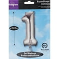 Giant Silver Number 1 Foil Balloon 34" - Walmart.com