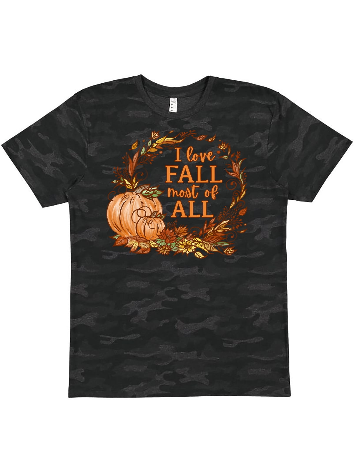 Inktastic I Love Fall Most of All Colorful Autumn Leaves T-Shirt ...