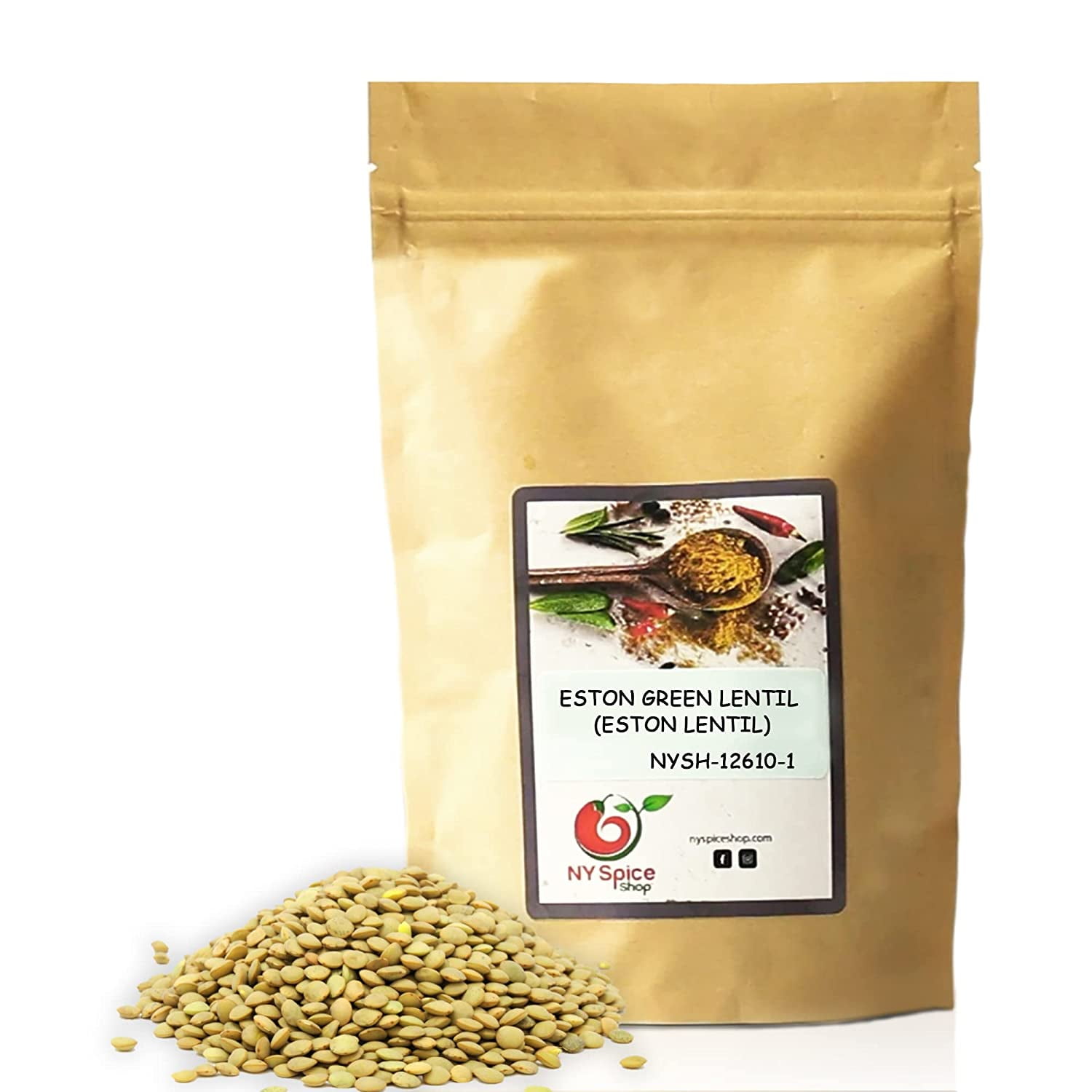 NY SPICE SHOP Eston Green Lentils - Dry Du Puy Style Lentils & Peas - 1 ...