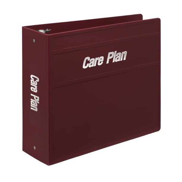 Carstens 4-Inch Heavy Duty 3-Ring Binder for Medical Care Plans - Side ...