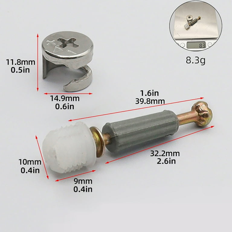 Cam Lock Hardware 150 Pcs Furniture Cam Lock Kit | Eccentric Fasteners ...