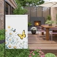 Daisy Flower Garden Flags For Outdoor, Blue Yellow Butterfly Small ...