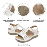 SHIBEVER Women's Summer Sandals, Ankle Strap Bohemia Wedge, Comfortable ...