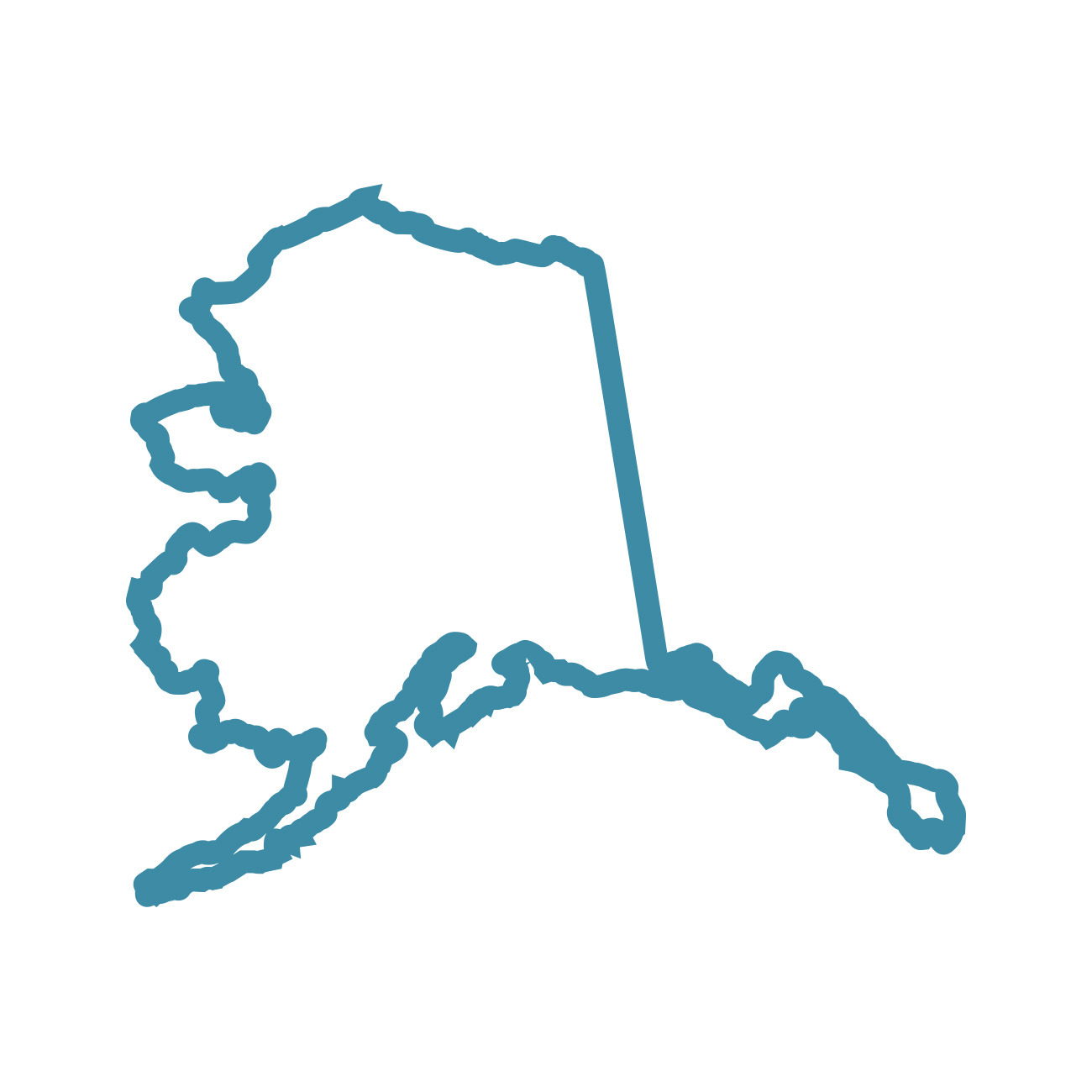 Alaska Outline Sticker Decal Die Cut - Self Adhesive Vinyl ...