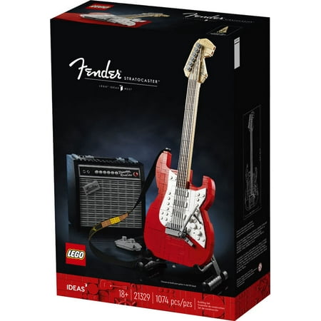 Lego Ideas : Fender Stratocaster guitar 1074 bricks 18+ 21329 | Walmart ...