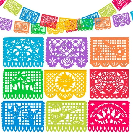5 Packs Plastic Mexican Party Banners by , 90 FT Mexican Fiesta Hanging ...