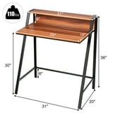 Costway 2 Tier Multi-Use Computer Desk for Work, Study, and Gaming, PC ...
