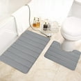 2-Piece Memory Foam Bathroom Rug Set - Non-Slip, Extra Absorbent, U ...