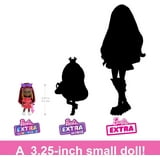 Barbie Extra Mini Minis Doll with Burgundy Hair in Red Ruffle Dress ...