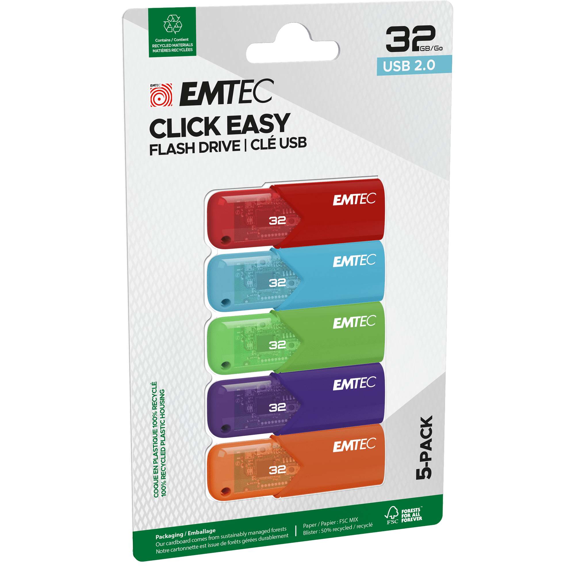 Click here for Emtec Usb 2.0 Click Easy 32gb 5 Pack prices