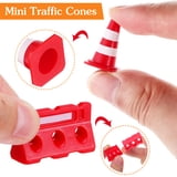 FENYUN 24pcs Mini Traffic Cones Fences Traffic Road Signs Playset ...