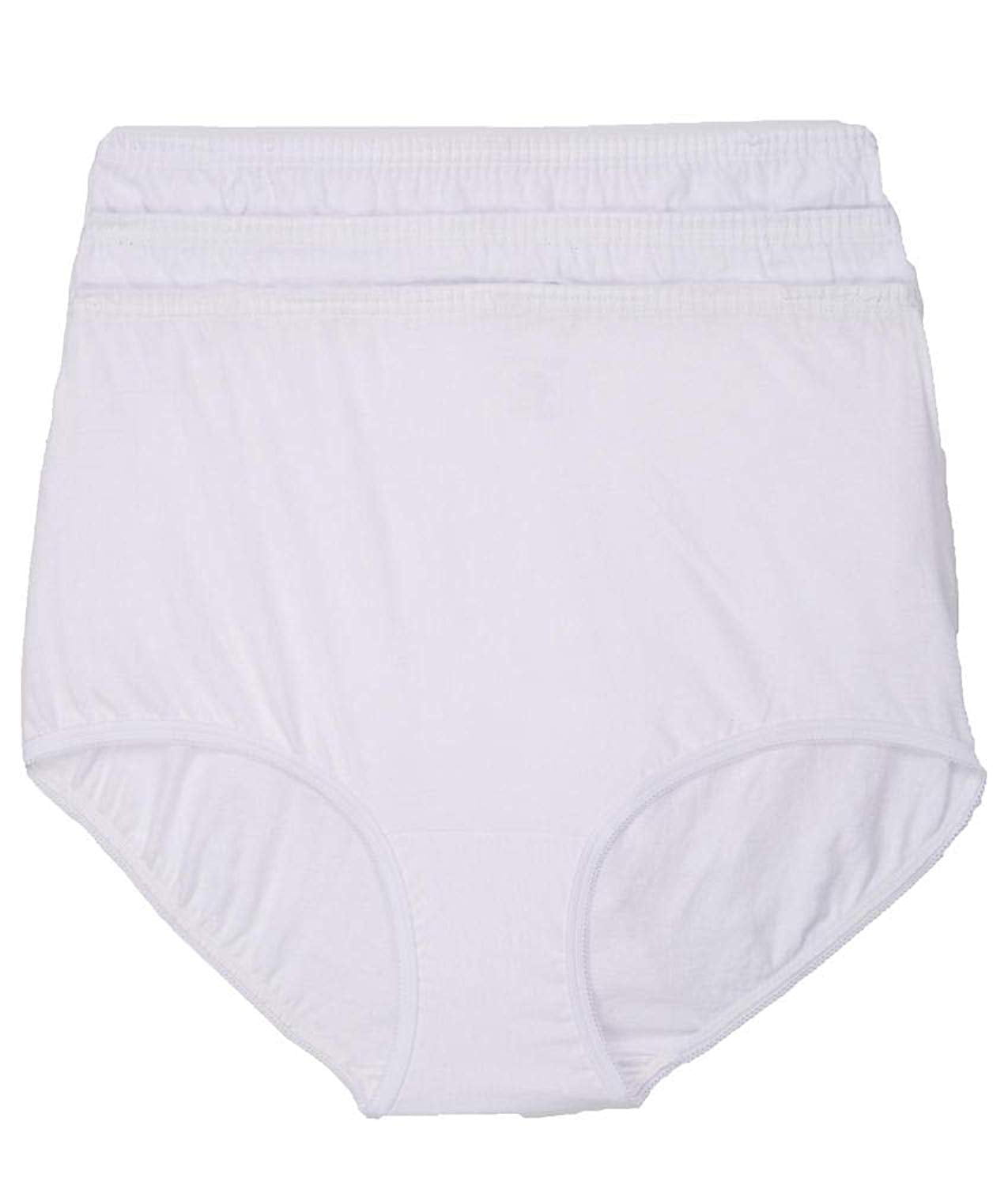 Vanity Fair Womens Perfectly Yours Traditional 3-Pack Cotton Brief, 10 ...