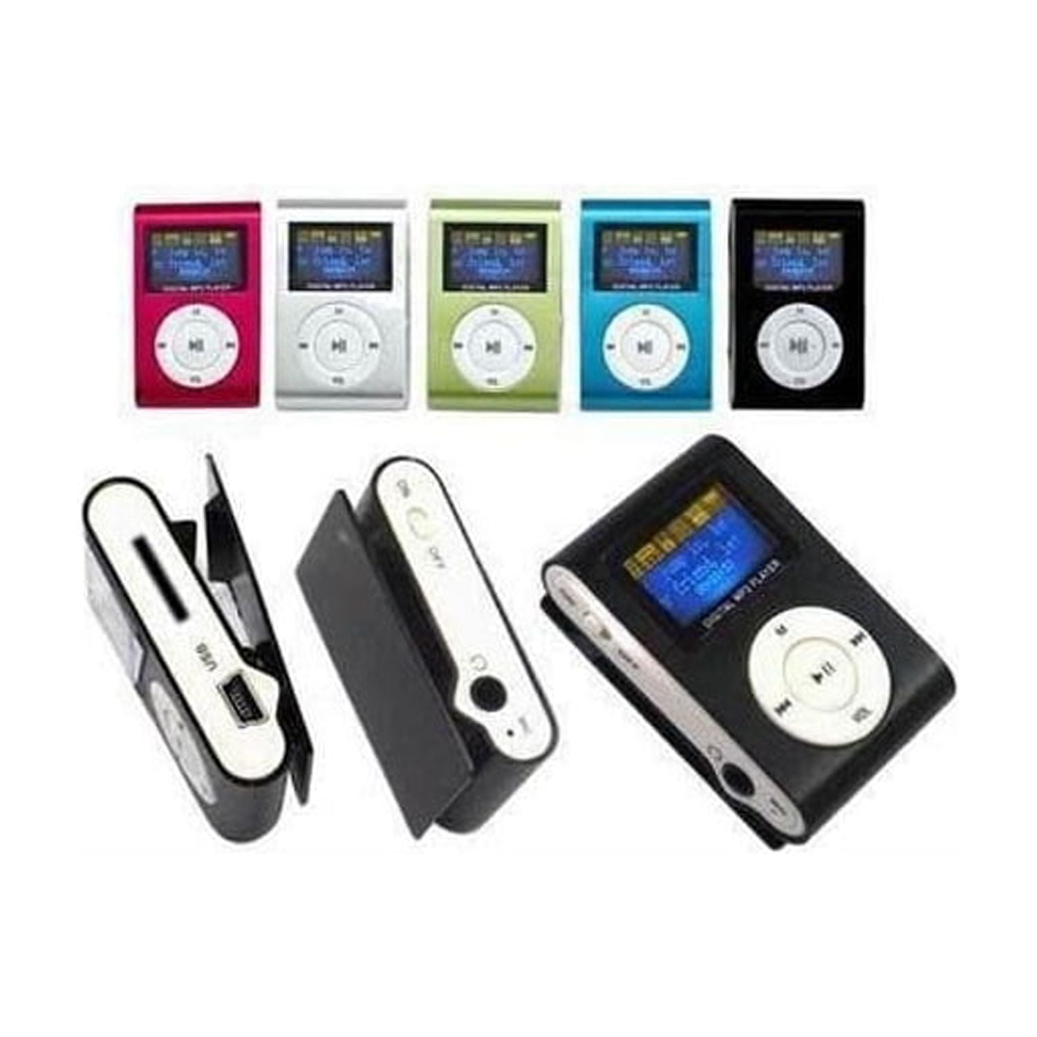 Reproductor MP3 Shuffle con pantalla LCD y ranura micro SD | Walmart en ...