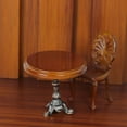 Miniature Wooden Round Table Doll House Side Table Dollhouse Decoration ...