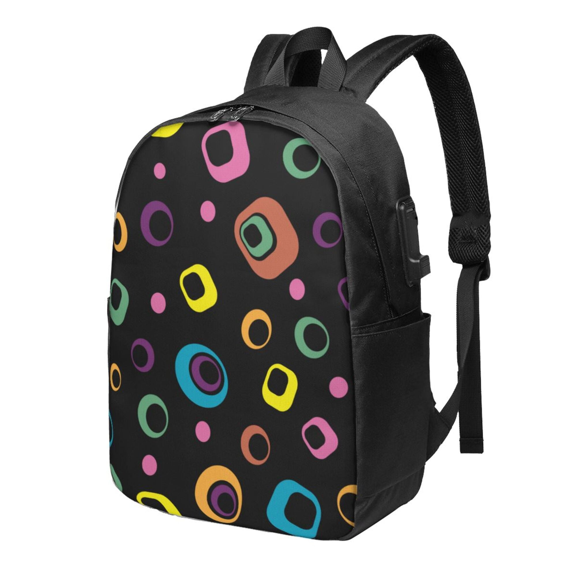YFYANG 17" Laptop Backpack, Colorful Geometric Patterns Fashion Travel ...