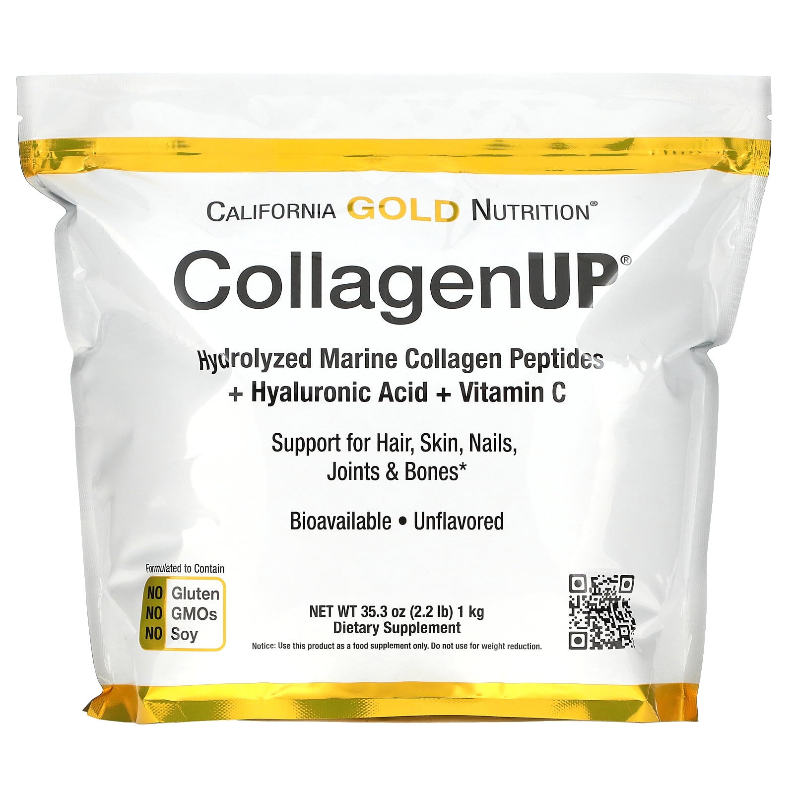 CollagenUP, Hydrolyzed Marine Collagen Peptides with Hyaluronic Acid ...