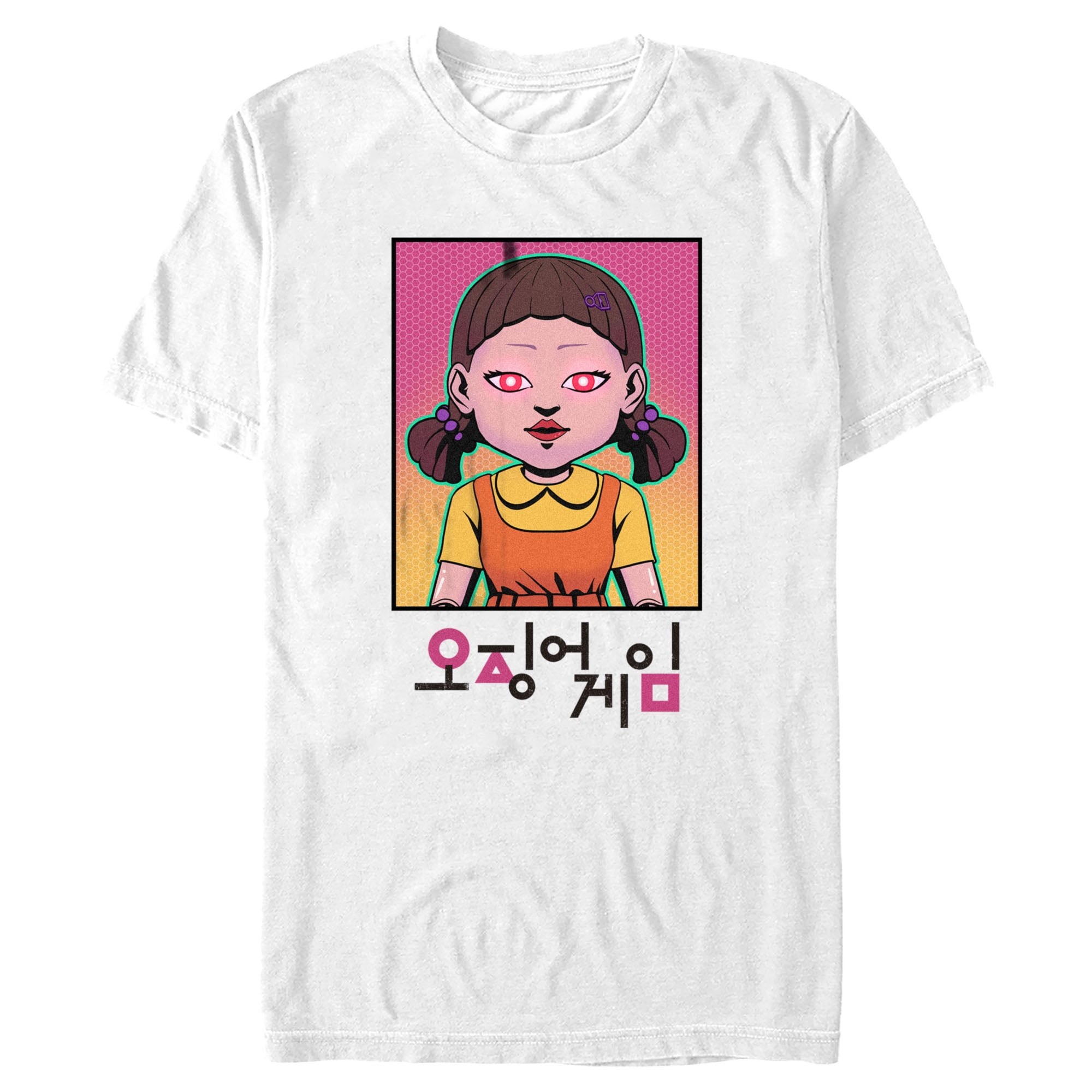 Click here for Mens Squid Game Neon Doll T-Shirt - White - 3x Lar... prices