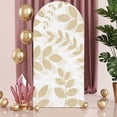 Arch Backdrop 7.2 Ft, Cream Leaves Spandex Stretch Fitted Arch Cover ...