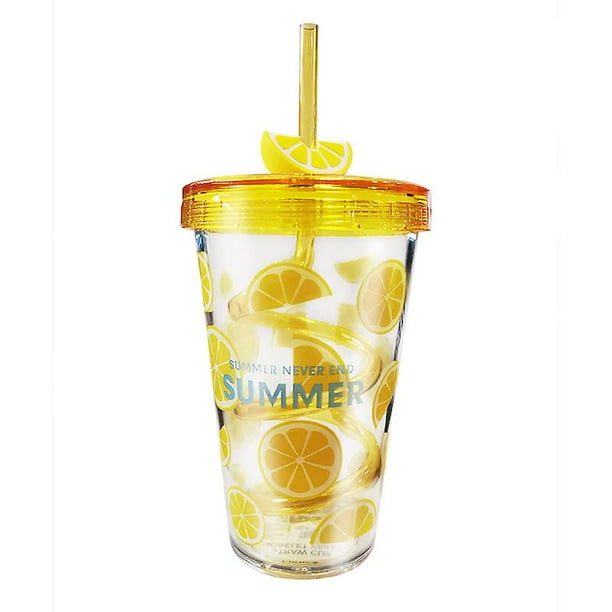 Plastic Water Cups With Straws With Lids And Straws For Adults Cute ...