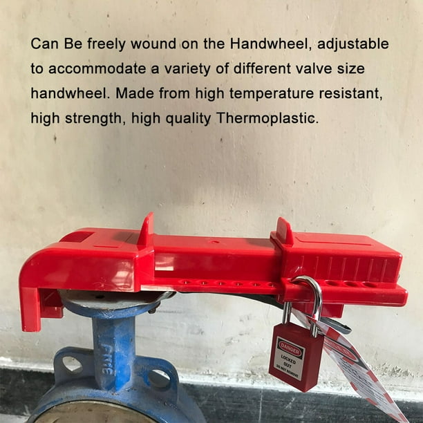 2 Pieces Portable Butterflies Valve Lockout Safe Adjustable Pad Safe ...