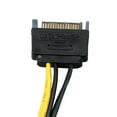 ZAROYEAX 5Pcs SATA Power Cable 15 Pin to 6 Pin PCI EXPRESS PCI-E Sata ...