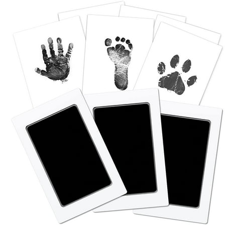 GIRACOA Inkless Hand Footprint Kit, 4 Pads, 12 Cards, Safe for Babies ...
