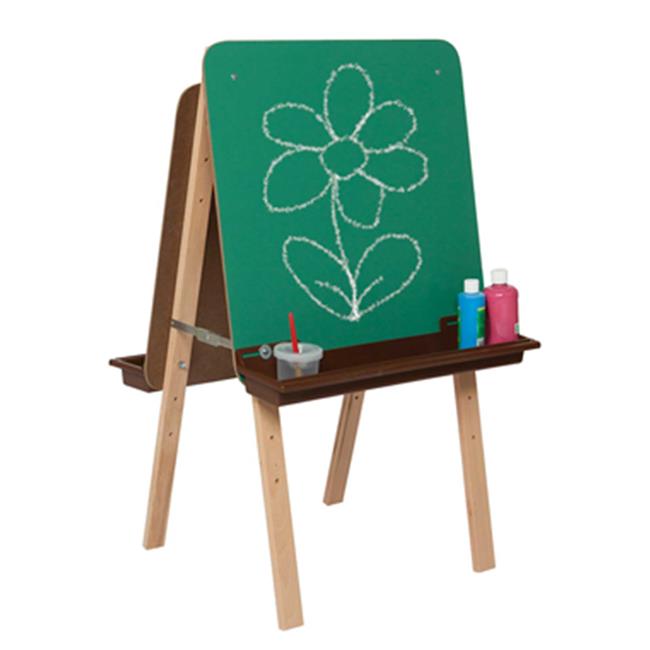 Wood Designs 17500BN Tot Size Double Chalkboard Easel With Brown Trays ...