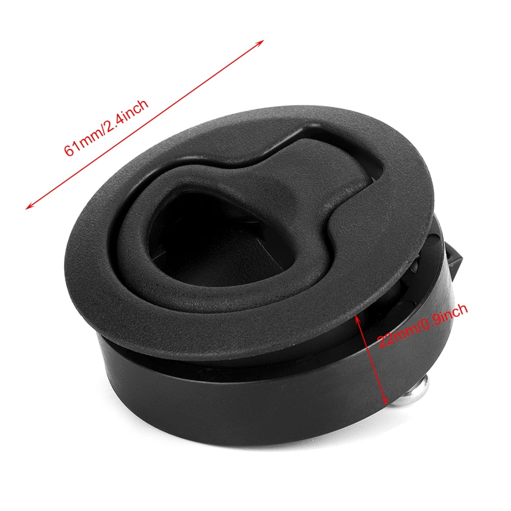 Black Round Flush Slam Latch Deck Hatch Pull, Practical Boat Marine ...