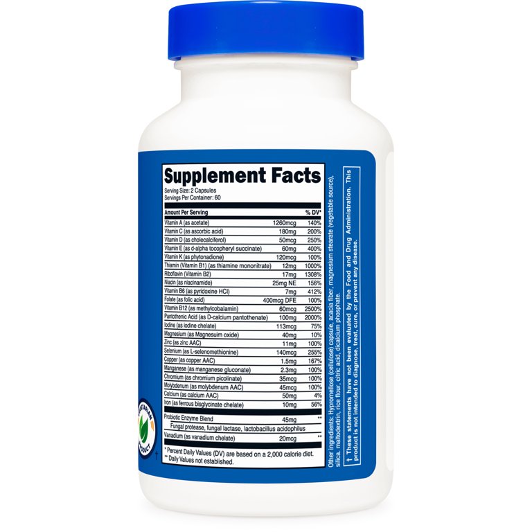 Nutricost Multivitamin With Probiotics 120 Vegetarian, 58% OFF