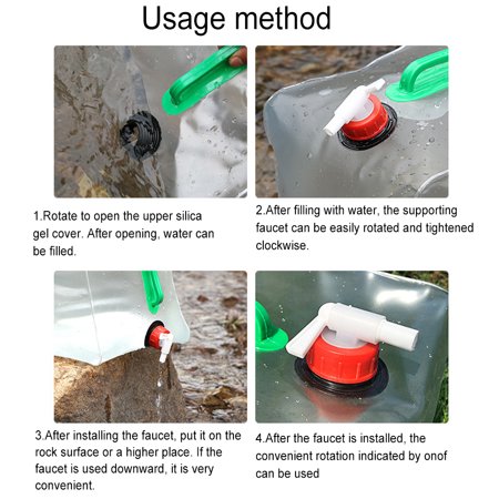 Plastic Water Bag Portable Foldable Transparent Silicone Stopper ...