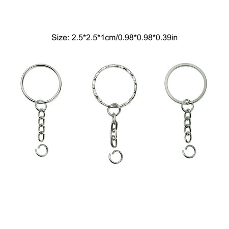 Key Chain Rings Screw Locking Hook Link Car Hook Long Round Keys Split ...