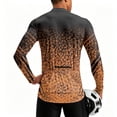 Abstract Digital Mesh & Gradient Print Long Sleeve Cycling Jersey for ...