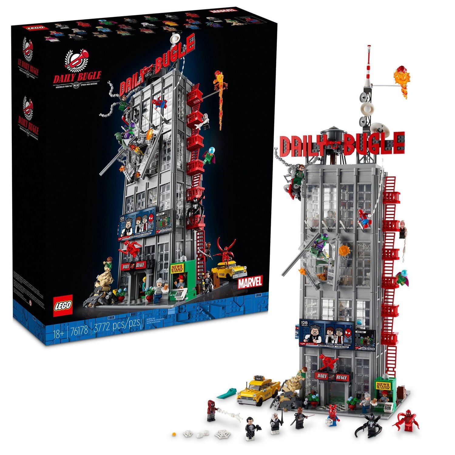 LEGO Marvel Spider-Man Daily Bugle Newspaper Office, Building Set for ...