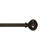 Mainstays 3/4" Oil Rubbed Bronze Filigree Knob Single Curtain Rod Set ...