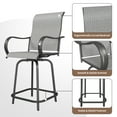 ECOPATIO 6-Pack Outdoor Swivel Bar Stools, All Weather Patio Set with ...