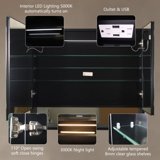 Lighted Medicine Cabinet 36 x 32 Inch, Recessed or Surface , Clock ...