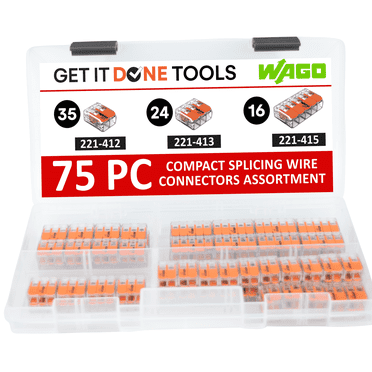 WAGO 221 Series 105pc Compact Splicing Wire Connector Assortment with ...